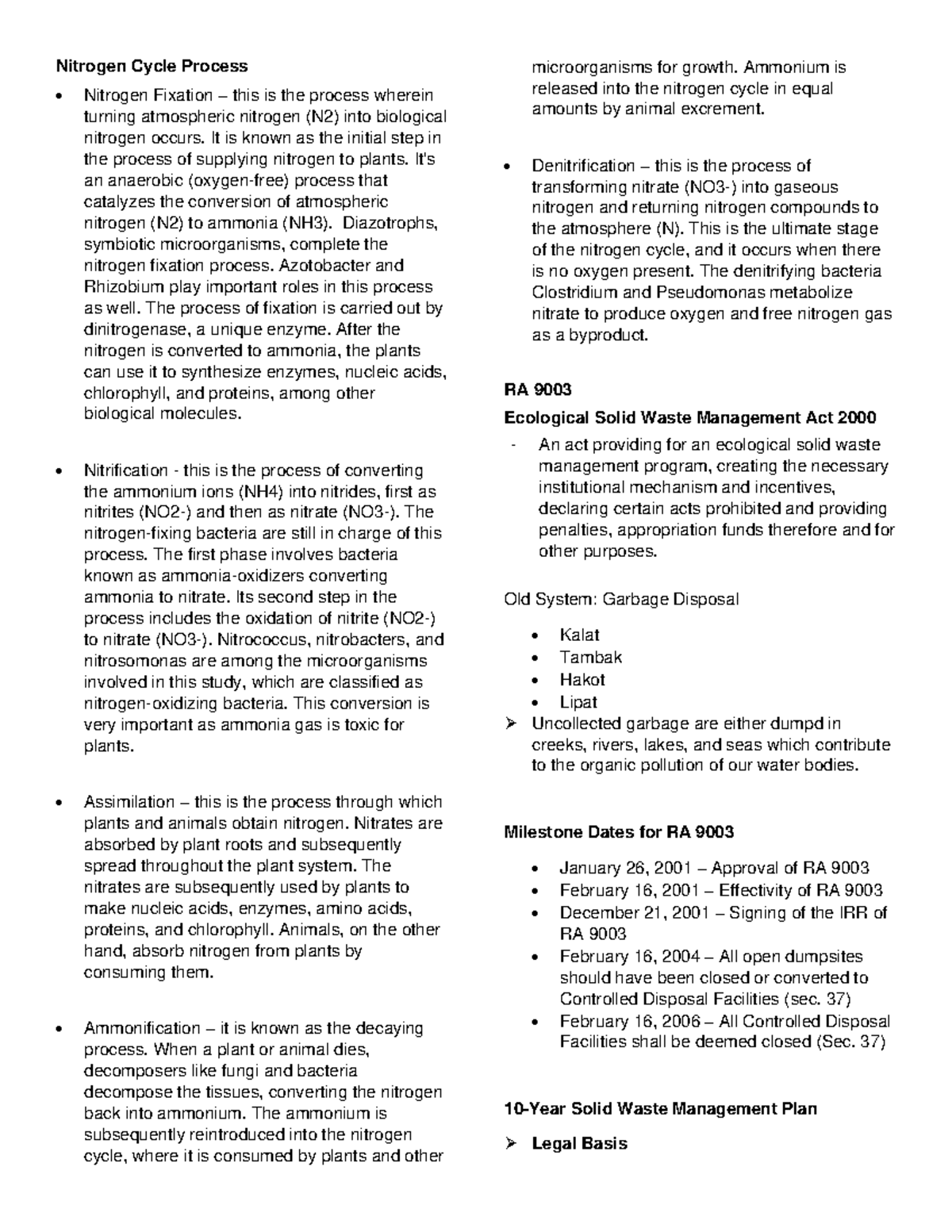 Nitro cycle process solid wast mgmnt slide 1 19 - Nitrogen Cycle ...