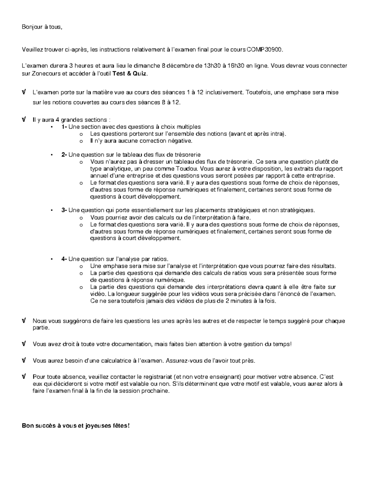 COMP30900 Instructions pour final A2019-en ligne - Bonjour à tous ...