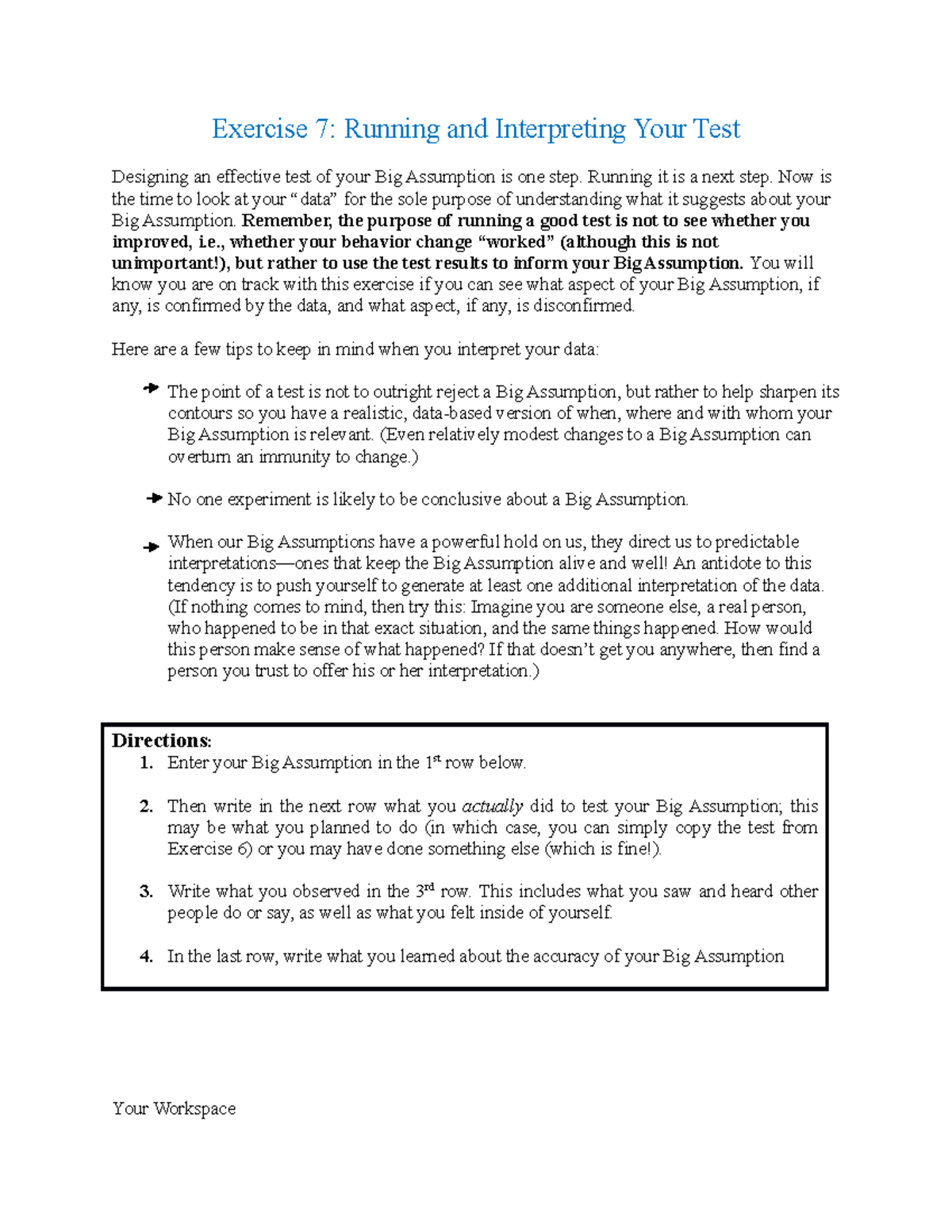 Exercise 7 - Running and Interpreting Your Test - Exercise 7: Running ...