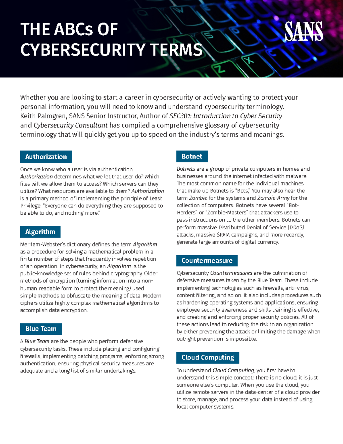 Cyber Security Terminology - Whether you are looking to start a career ...