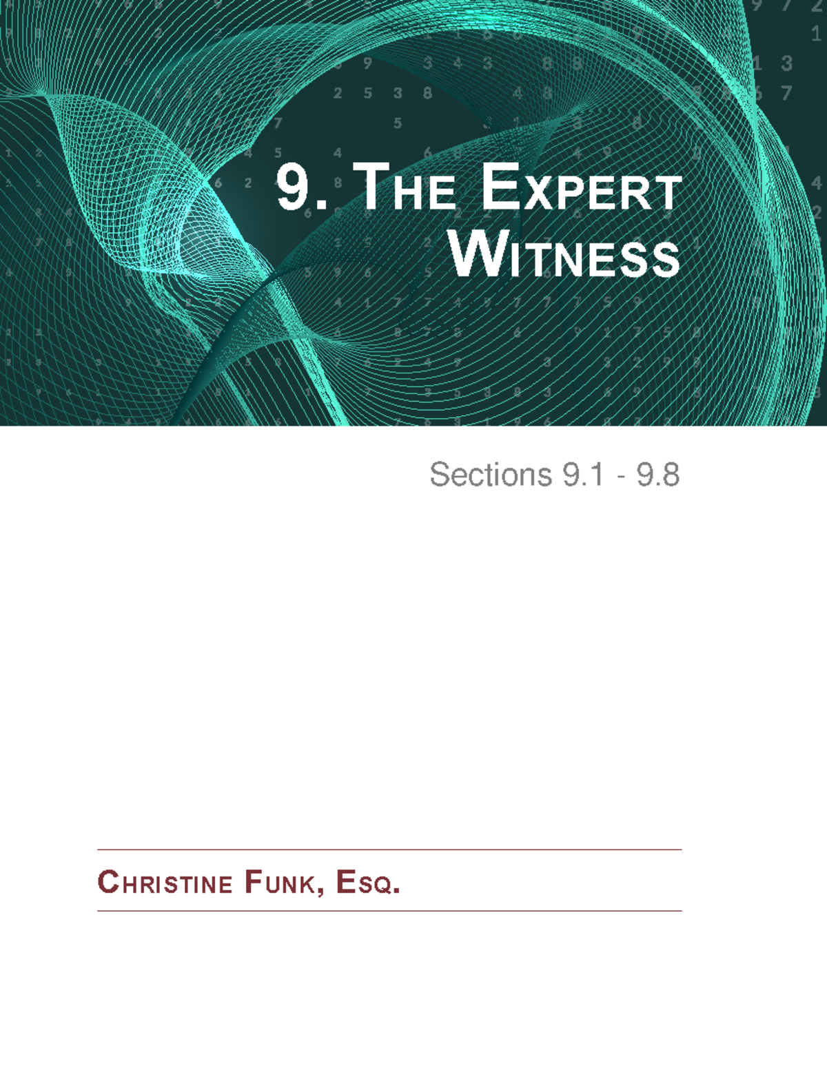 Basics of Expert Witnessing and fundamentals of expert witness ...
