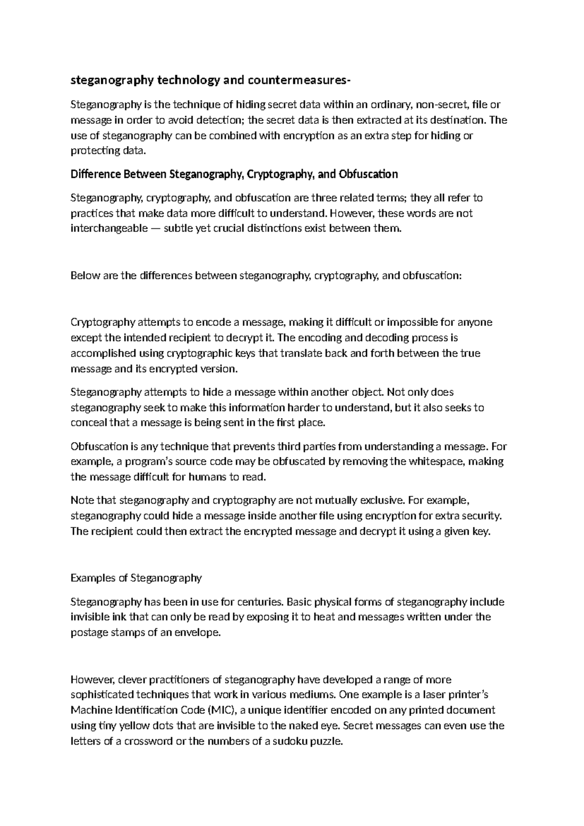 Steganography technology and countermeasures - steganography technology ...