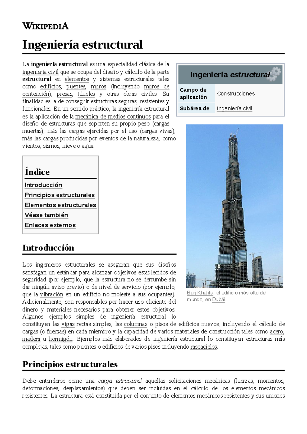 Ingeniería estructural - Ingeniería estructural Campo de aplicación ...