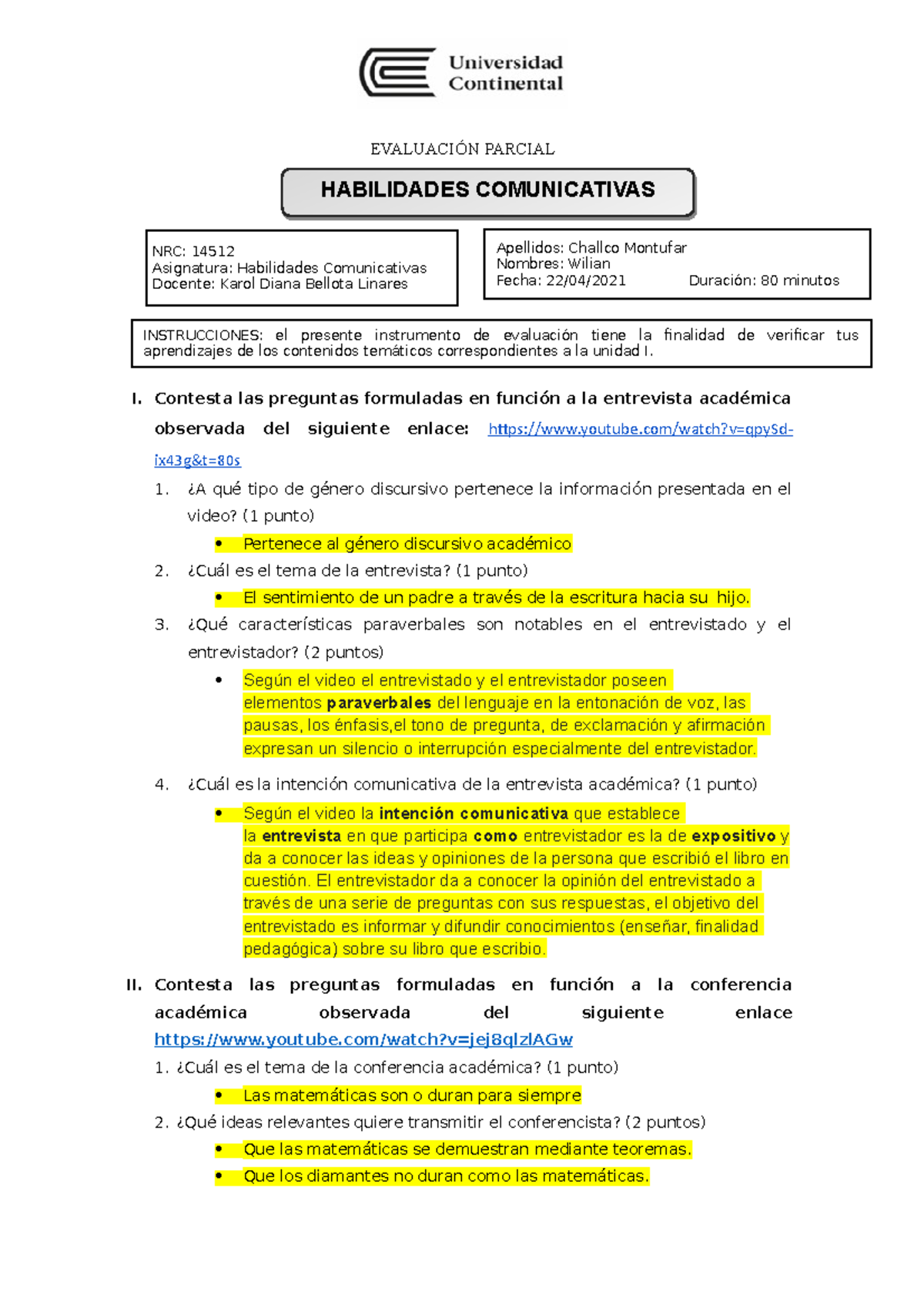 Evaluación Parcial HC Semi Presencial 2021 - 10 - A (Propuesta 1) - EVALUACIÓN PARCIAL I ...