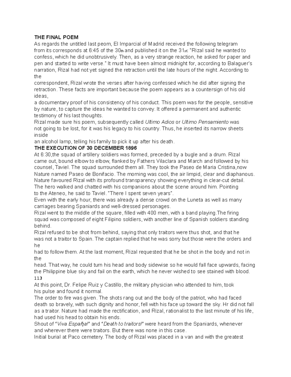 15-17 - good - THE FINAL POEM As regards the untitled last peom, El ...