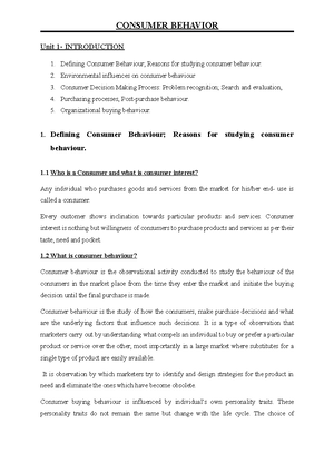 Consumer Behaviour Project - CONSUMER BEHAVIOUR PROMOTIONAL MIX OF ...