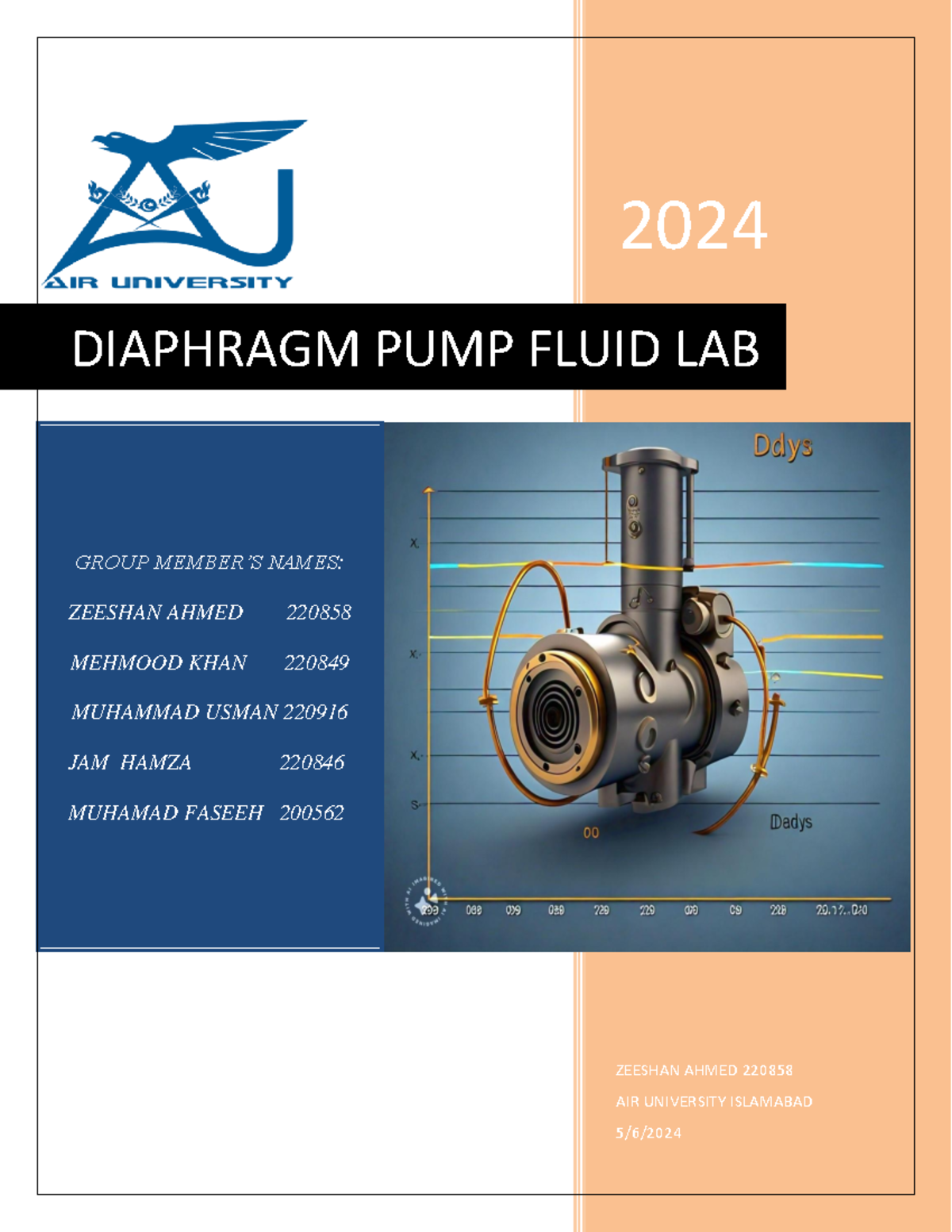 Diaphragm PUMP FM LAB Project - 2024 ZEESHAN AHMED 220858 AIR ...