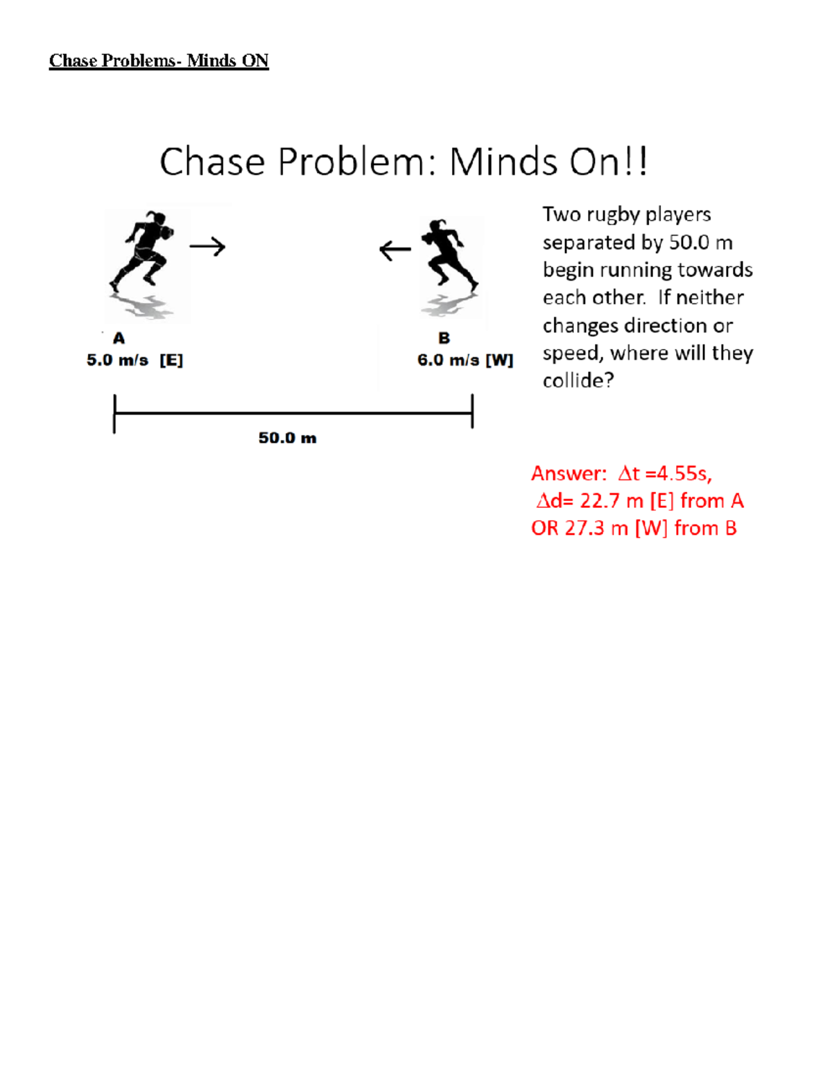 5.0 Sample Chase Problem Analysis - Chase Problems- Minds ON SPH4U0 ...