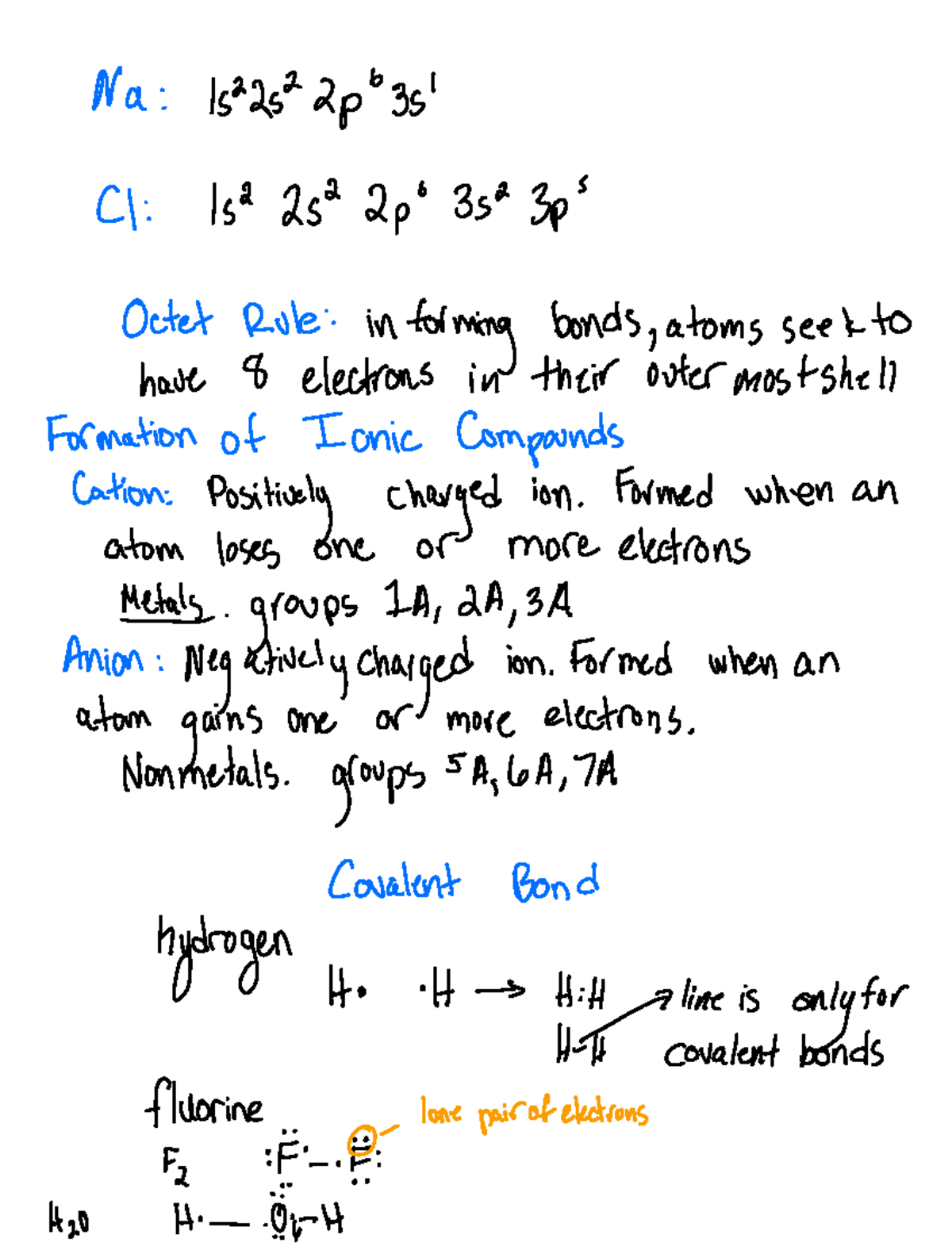 Chapt 12 Lecture 18 Chemical Bonding - ####### Na 1522522803s Cl 152 p ...
