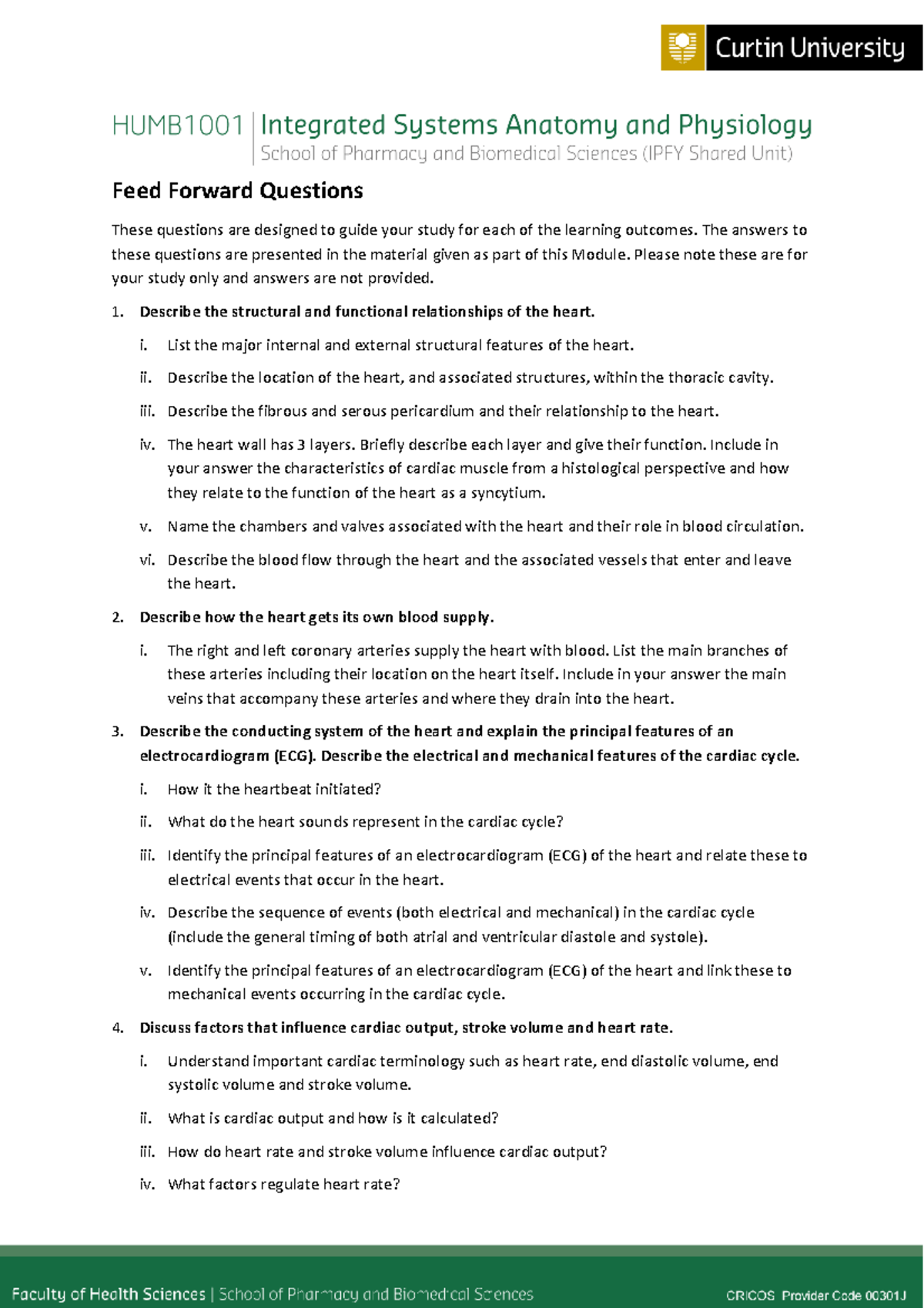 Module 4 Feed Forward Questions - EXT ISAP 20 Sem 2, 2018 Feed Forward ...