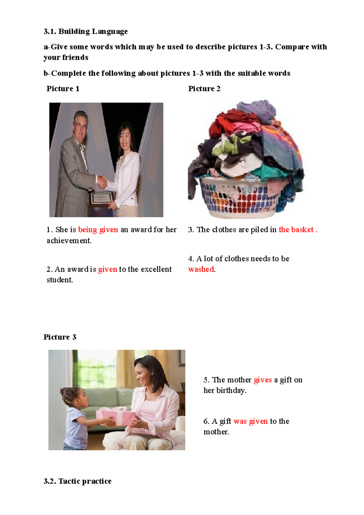 Unit5 - vbjj - Building Language a-Give some words which may be used to ...