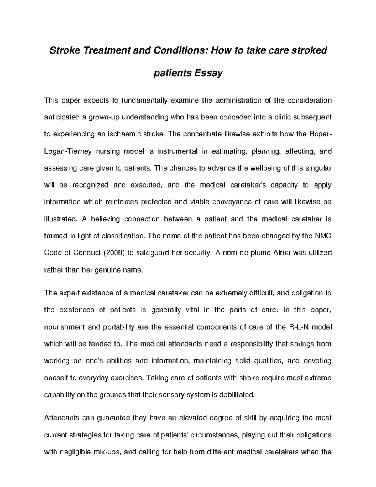 Stroke Treatment and Conditions: How to take care stroked patients ...