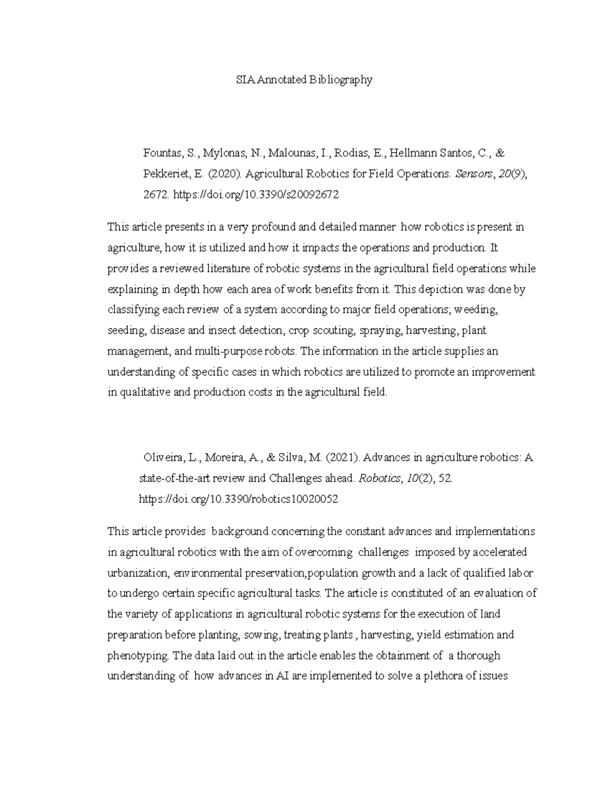 SIA Annotated bibliography - SIA Annotated Bibliography Fountas, S ...