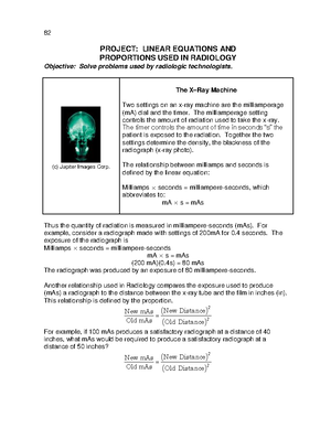 Math for allied health 109 - 81 PROJECT: PROPORTION APPLICATIONS ...