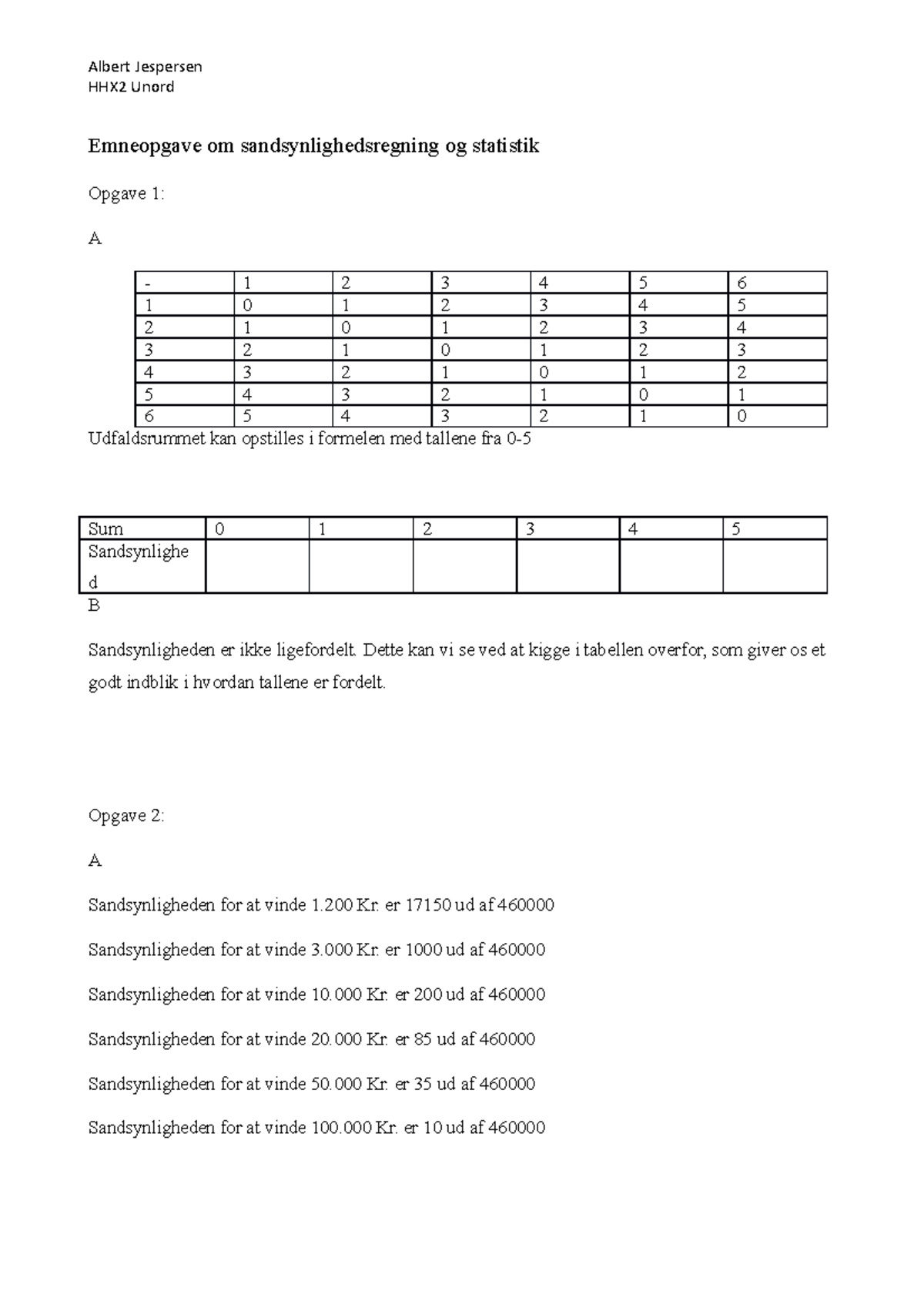 Emneopgave-om-sandsynlighedsregning-og-statistik-opg-aflevering - Emneopgave om - Studocu