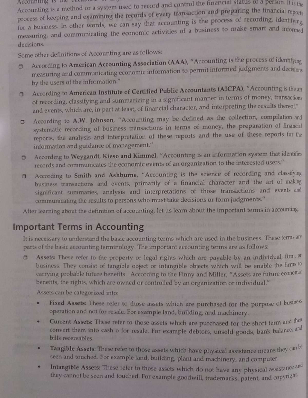 Acc. 2 - Definition of accounting:various definition of accounting ...