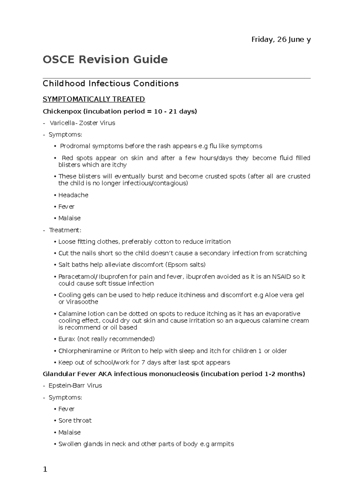 (Responding to Symptoms)OSCE Revision - OSCE Revision Guide Childhood ...