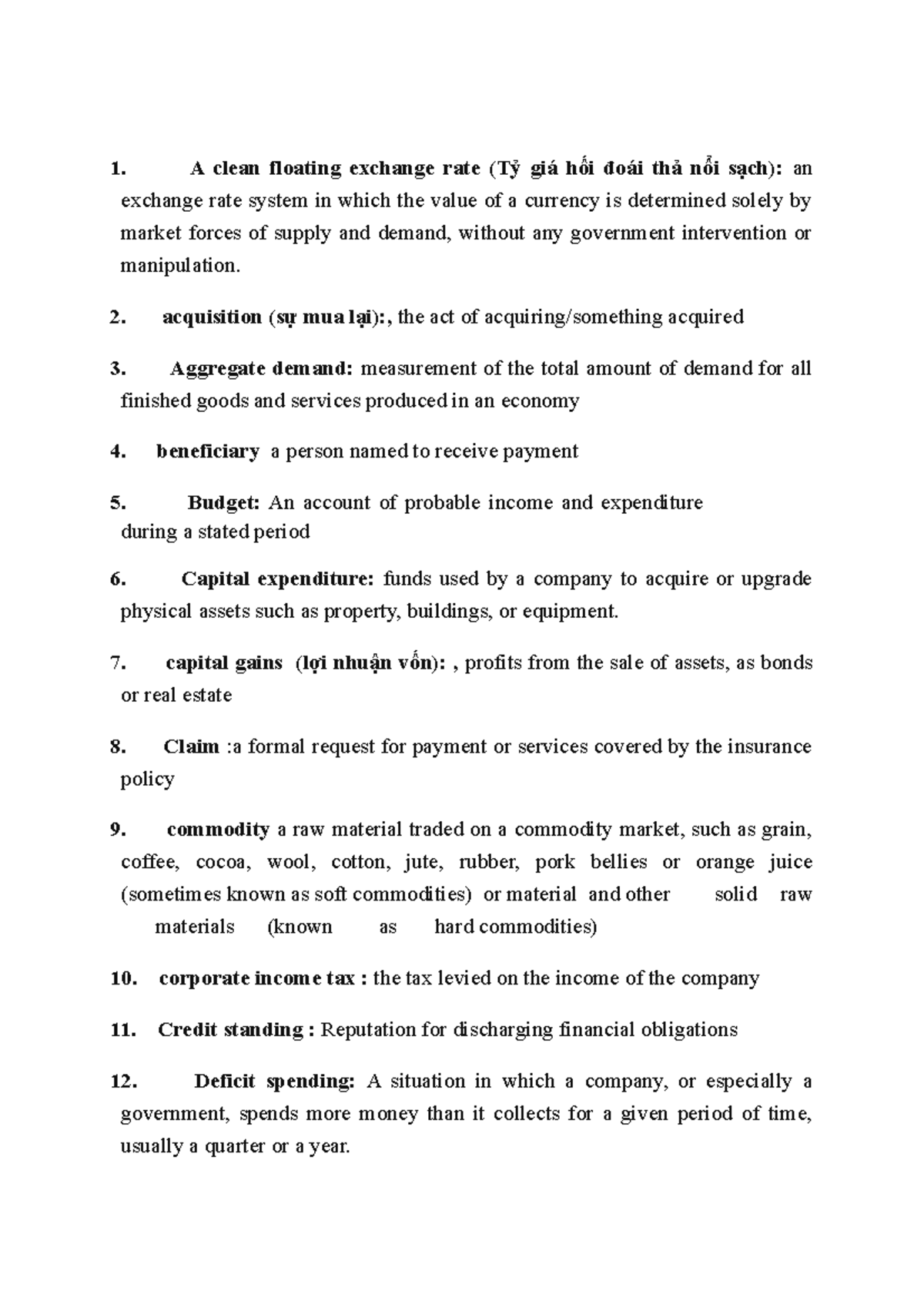MAtching - fsagafss - A clean floating exchange rate (Tỷ giá hối đoái ...
