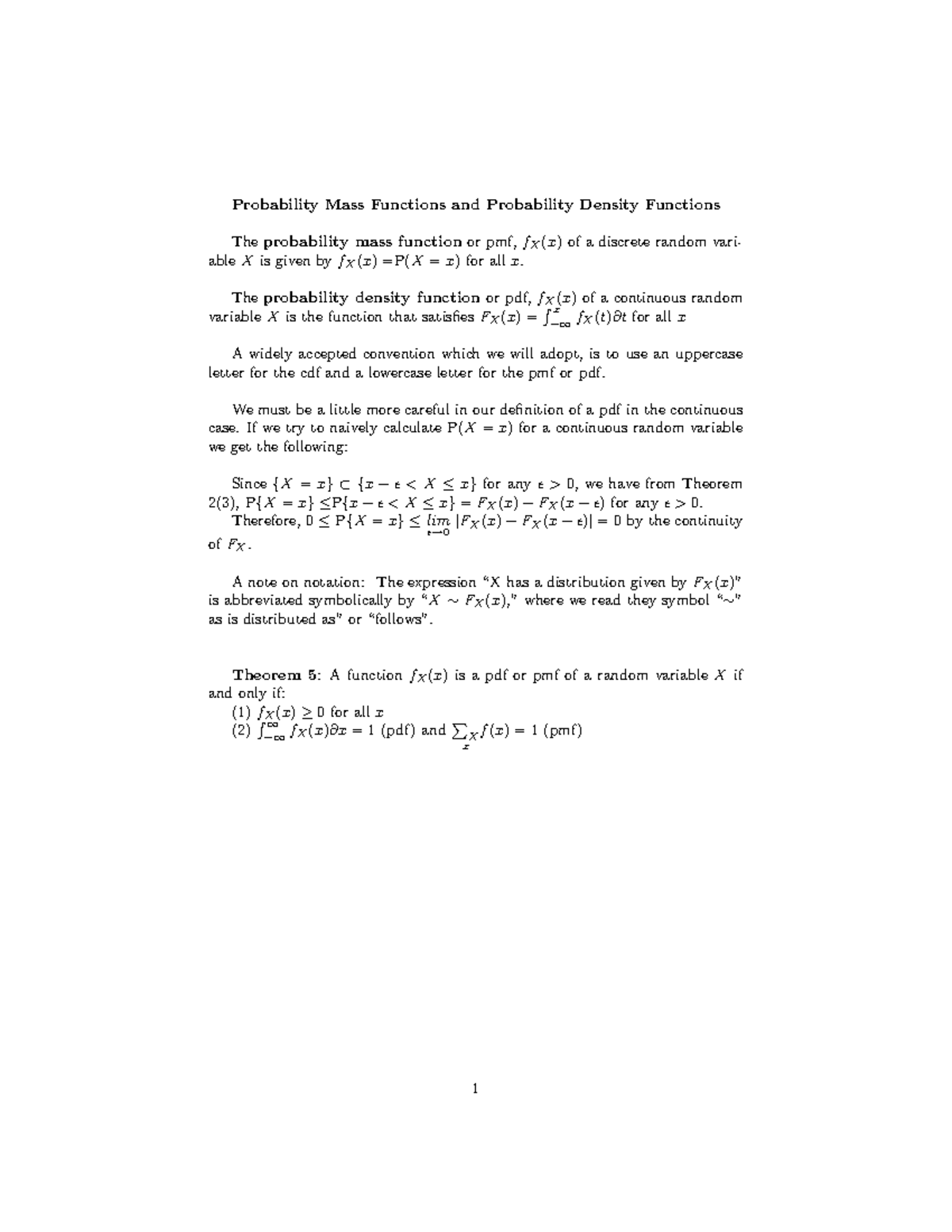 Probability Mass Functions and Probability Density Functions - The probability density function ...