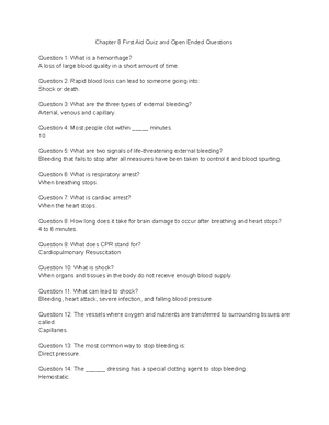 Chapter 7 Shock - Lecture notes from an in class power point for First ...