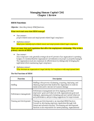 c202 managing human capital, chapter notes to help pass final ...