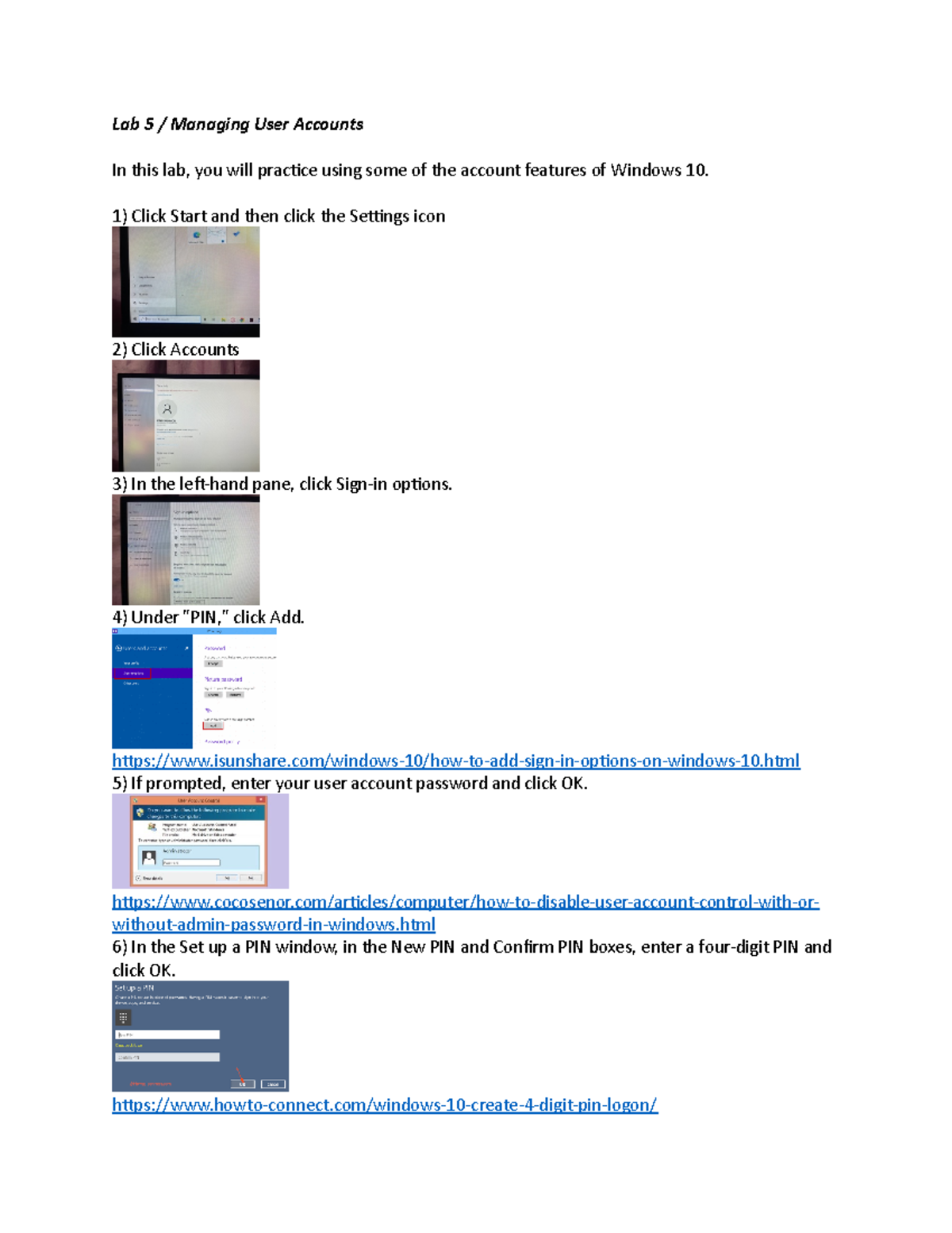 Fundamentrals OF IT LAB Exercise #5 - Lab 5 / Managing User Accounts In ...