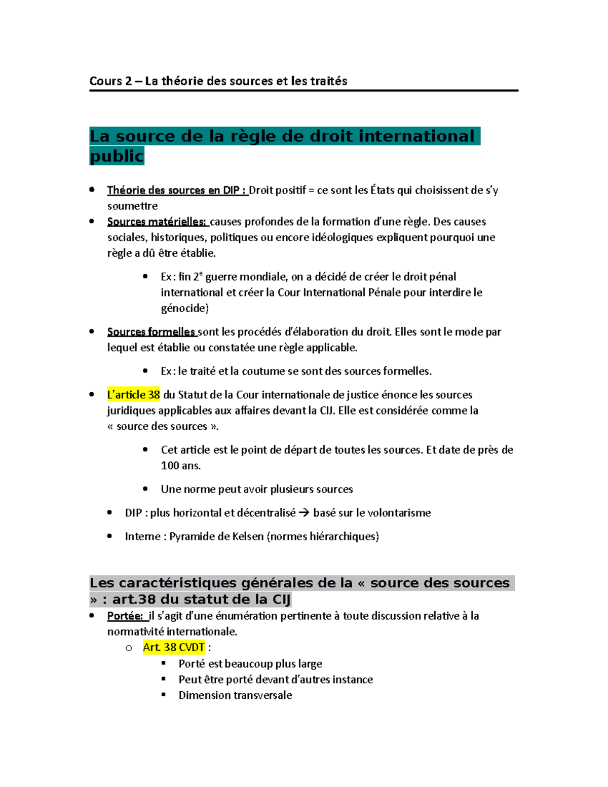 Cours 2-J-Bouchard - Cours 2 – La théorie des sources et les traités La ...