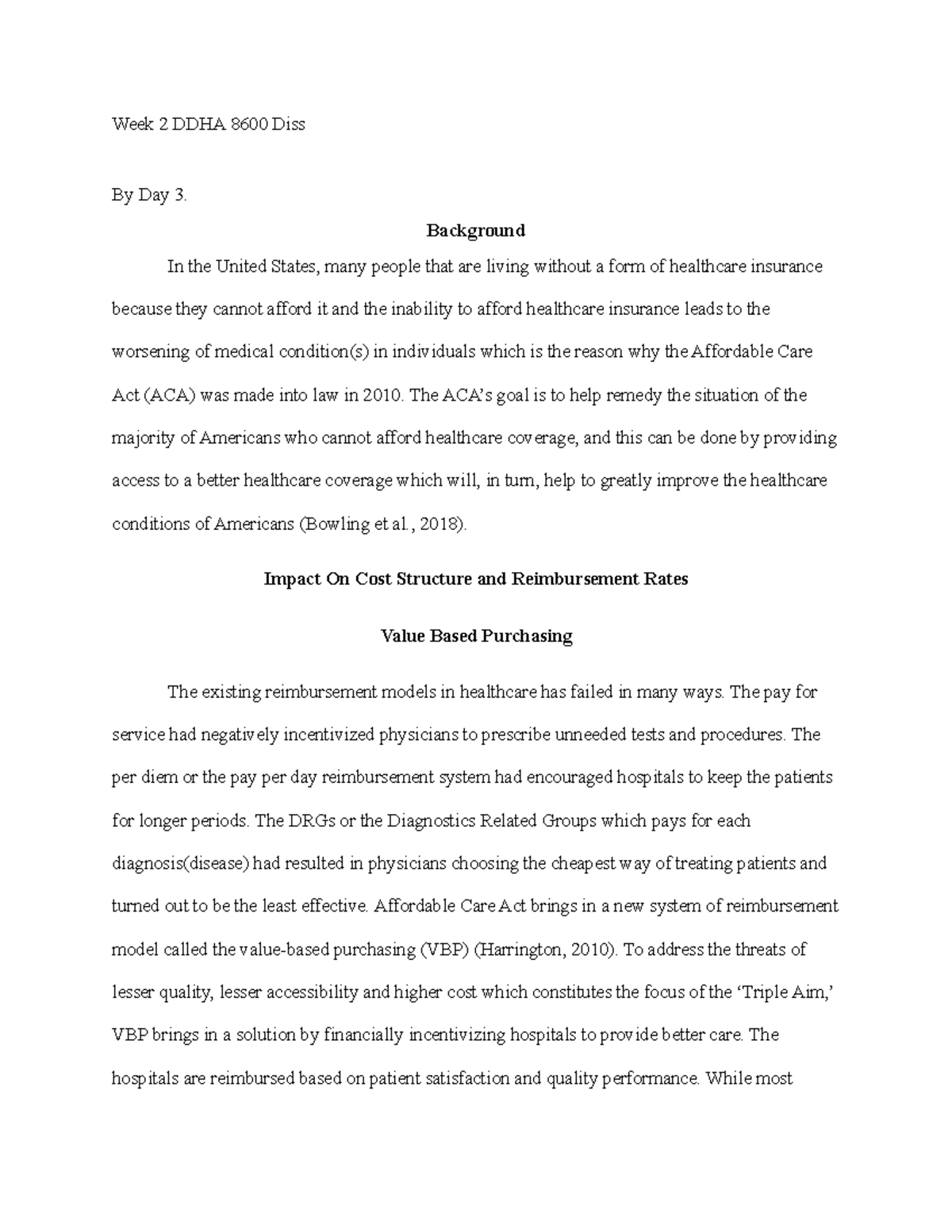 Week 2 Diss DHHA 8600 - Weekly assignment - Week 2 DDHA 8600 Diss By ...