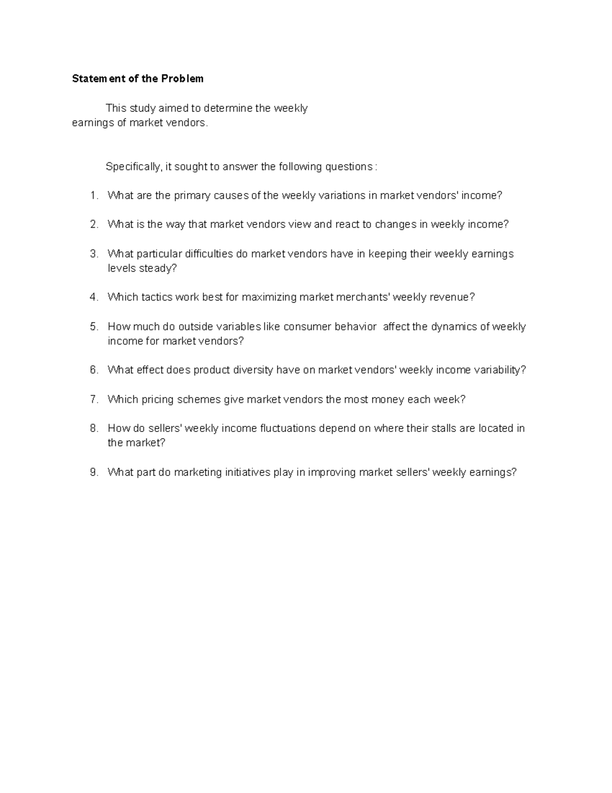 Mapeh Lecture Module - Statement of the Problem This study aimed to ...