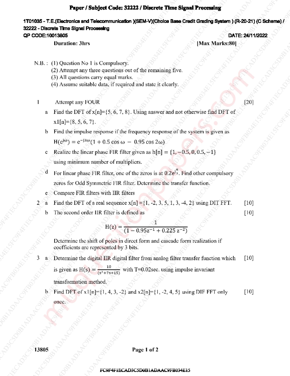Be electronics-and-telecommunication semester-5 2022 december - Studocu