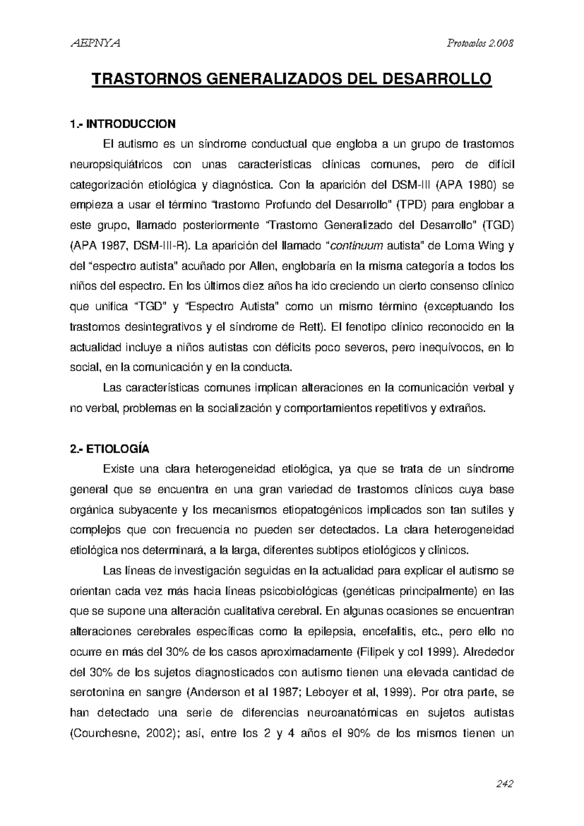 Trastornos generalizados del desarrollo - TRASTORNOS GENERALIZADOS DEL DESARROLLO 1 ...