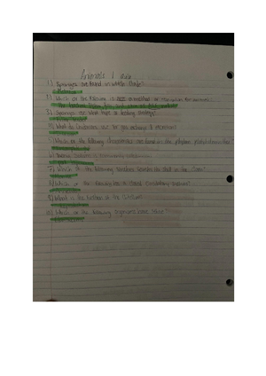 Animal Diversity II Worksheet - BSC1011L Lab Worksheet Animal Diversity ...