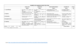 Rubric-ON-parody - ASSESSMENT TOOLS - Certainly! A rubric for assessing ...