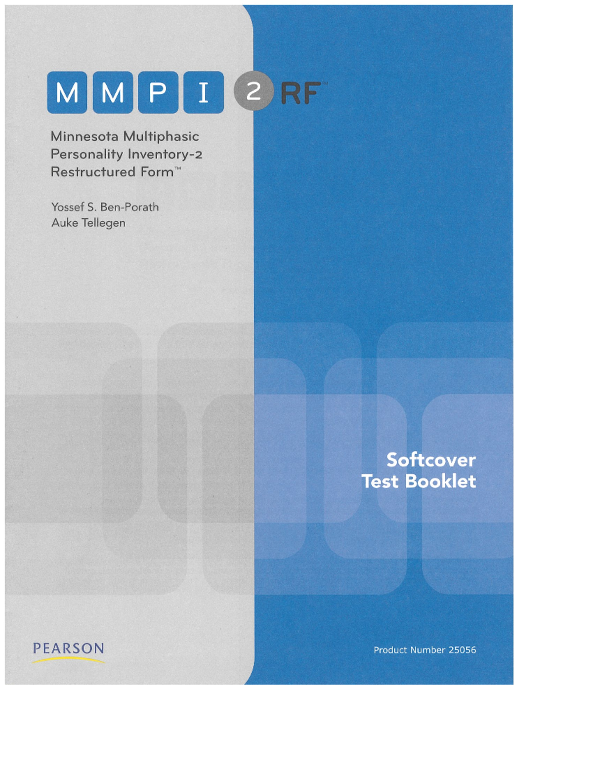MMPI-2-RF Test Booklet - Health psychology - Studocu
