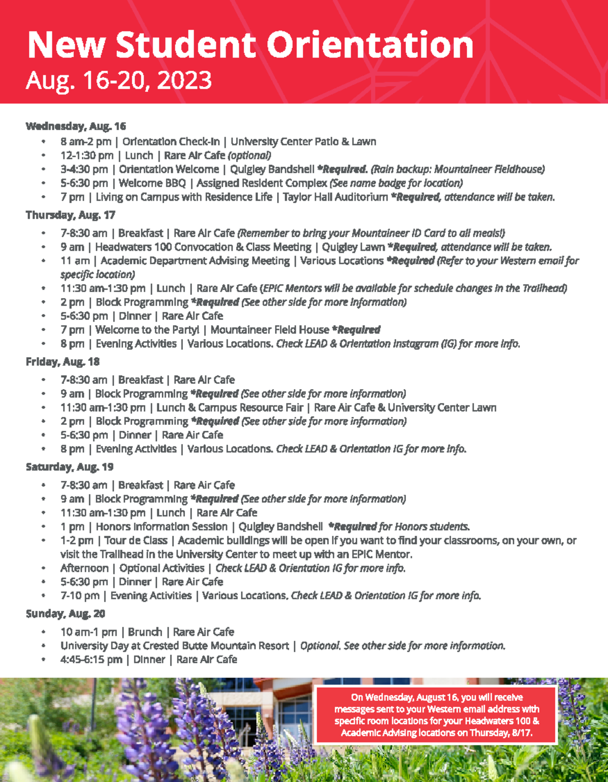 2023 New Student Orientation Schedule - CHEM 1401 - Studocu