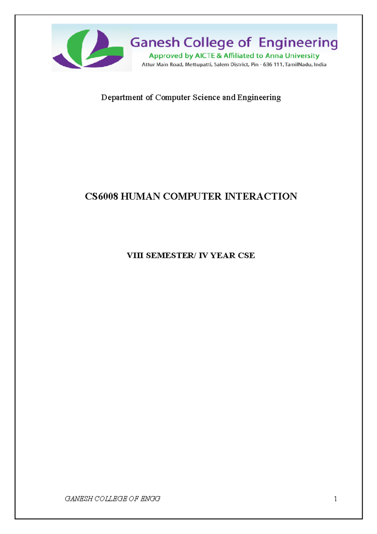 HCI cover - sdHCI - Department of Computer Science and Engineering ...