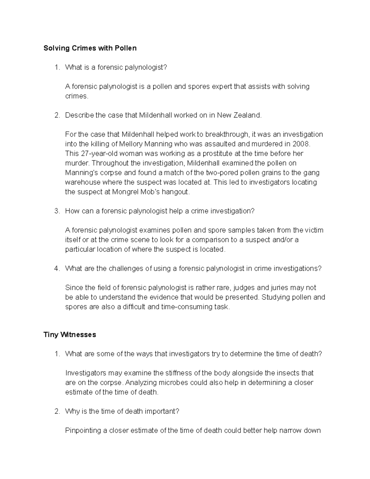 Unit+4+Lab+(II) - Forensic Science II Distance Learning Couse Unit 4 ...