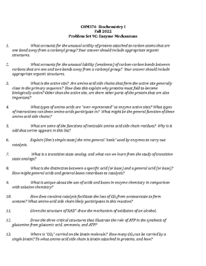 CHM376 Fa22 PS9D - problem set 9D - CHM 376 Biochemistry I Fall 2022 ...
