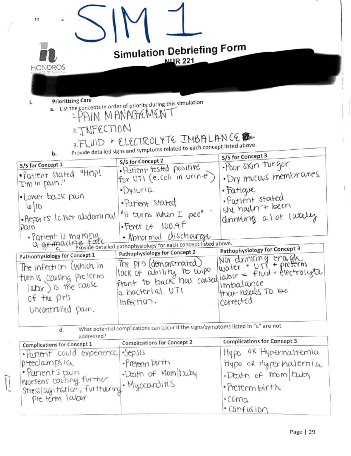 Simulation 1 Sung Debriefing - NUR 221 - Studocu