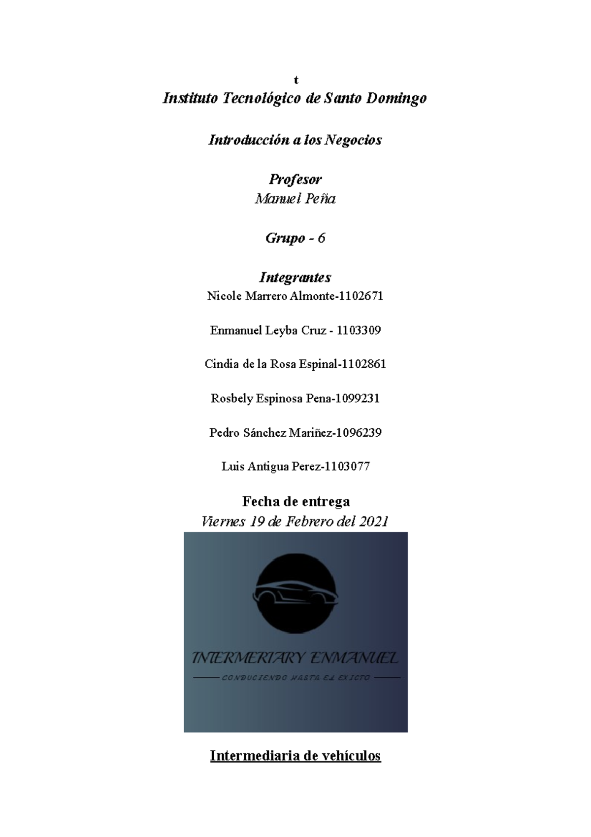 Tarea No.2 - Grupo #6 - Realizamos un proyecto de crear nuestra propia ...