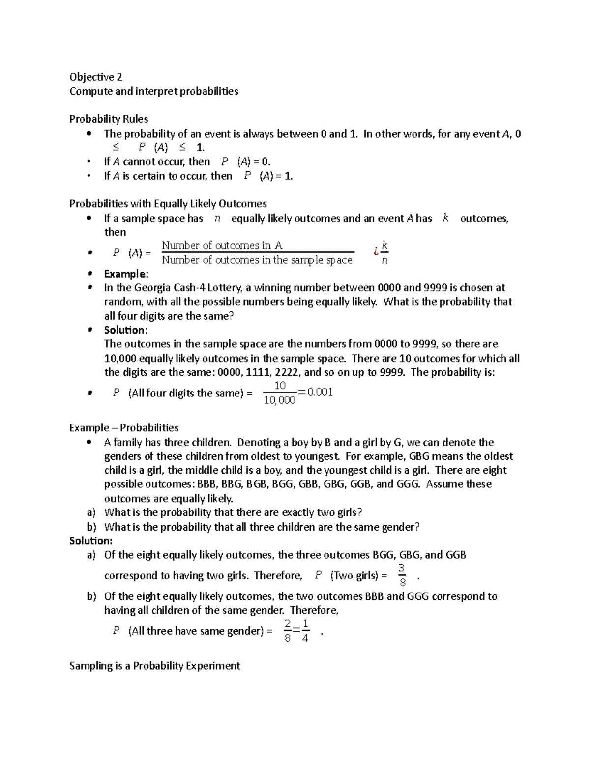 Ch. 5.1 (Math 241) Part 2 - Objective 2 Compute and interpret ...