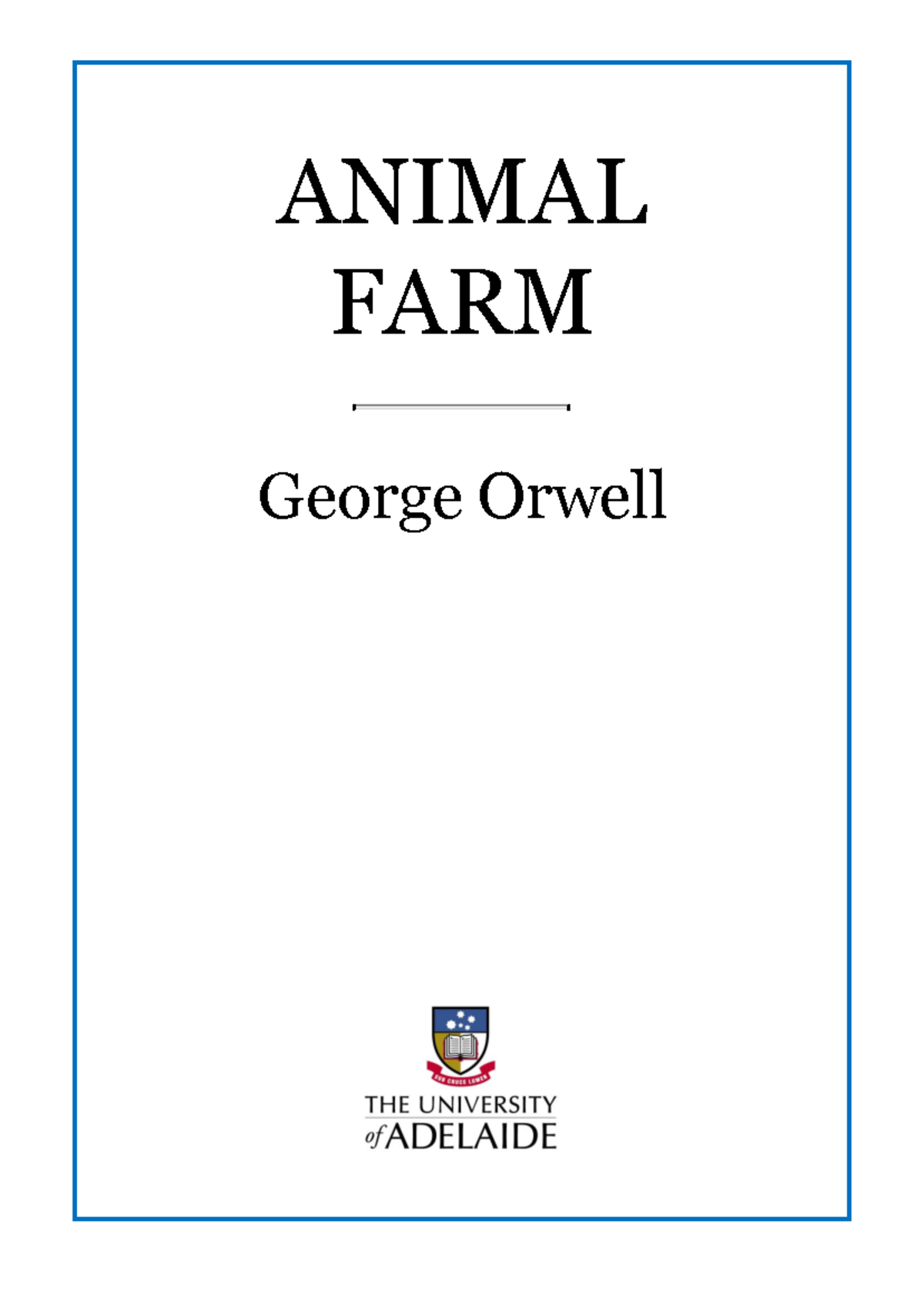 Animal Farm- George-Orwell- Open Rights Library - ANIMAL FARM George ...