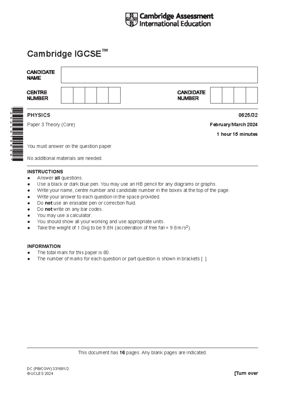 0625 m24 qp 32 - sdsdsds - This document has 16 pages. Any blank pages ...