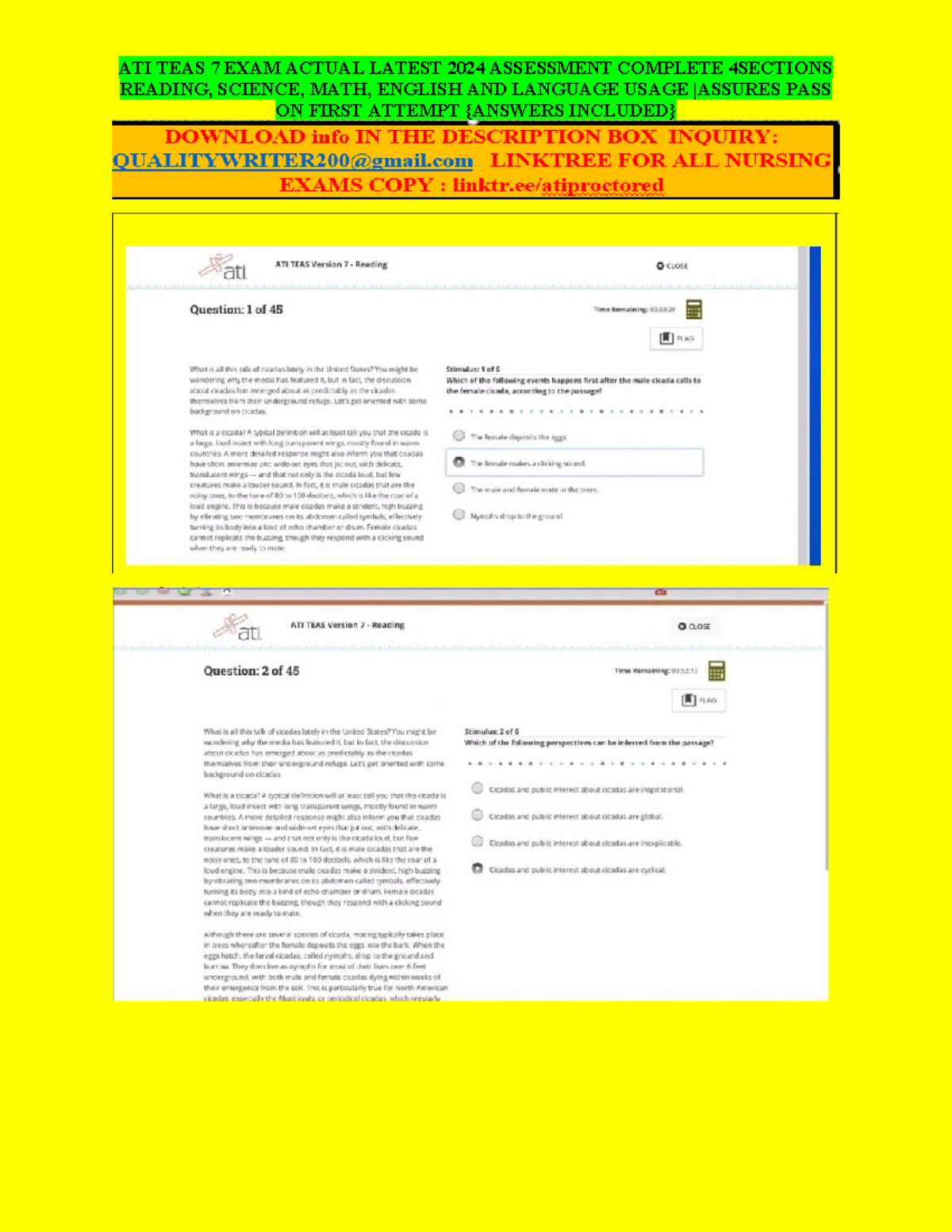 ATI TEAS 7 Complete Exam Bundle Comprehensive Review with Real Practice ...