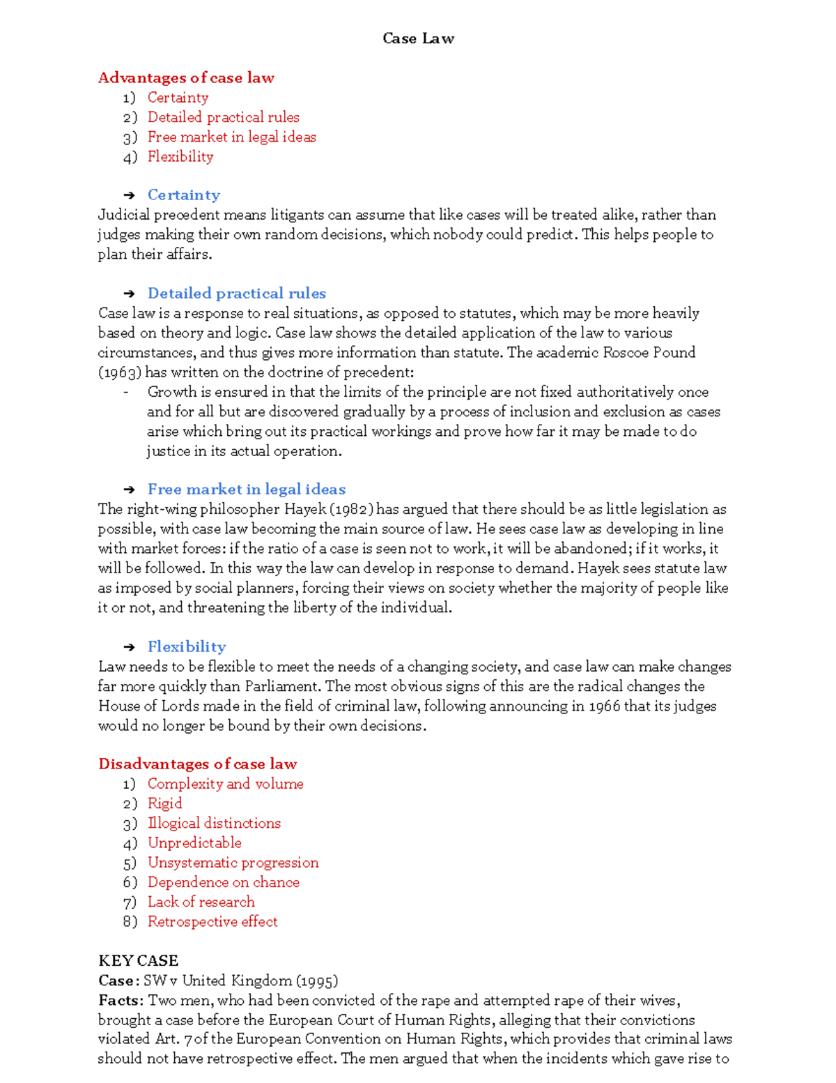 Case Law Advantages Disadvantages Case Law Advantages Of Case Law