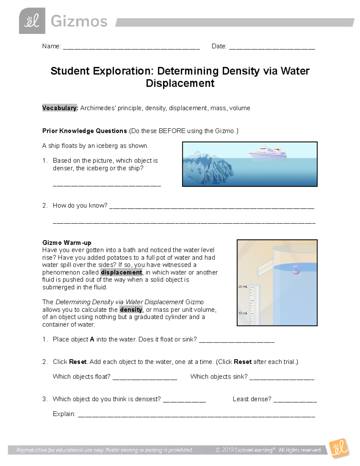 Density Water SE - nithing fr - 2019 Name ...