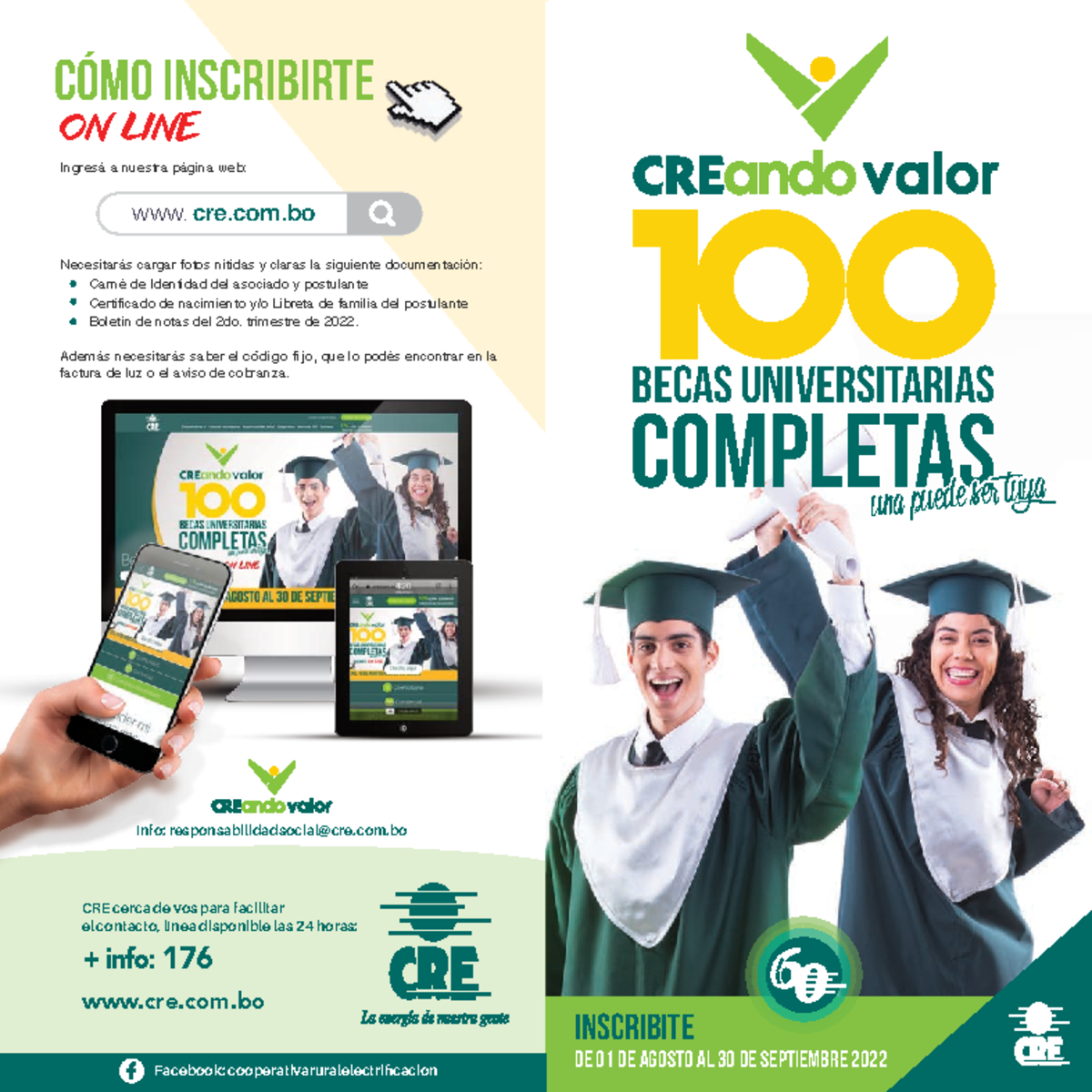 CREando valor Diptico CRE - CÓMO INSCRIBIRTE cre.com CRE cerca de vos ...
