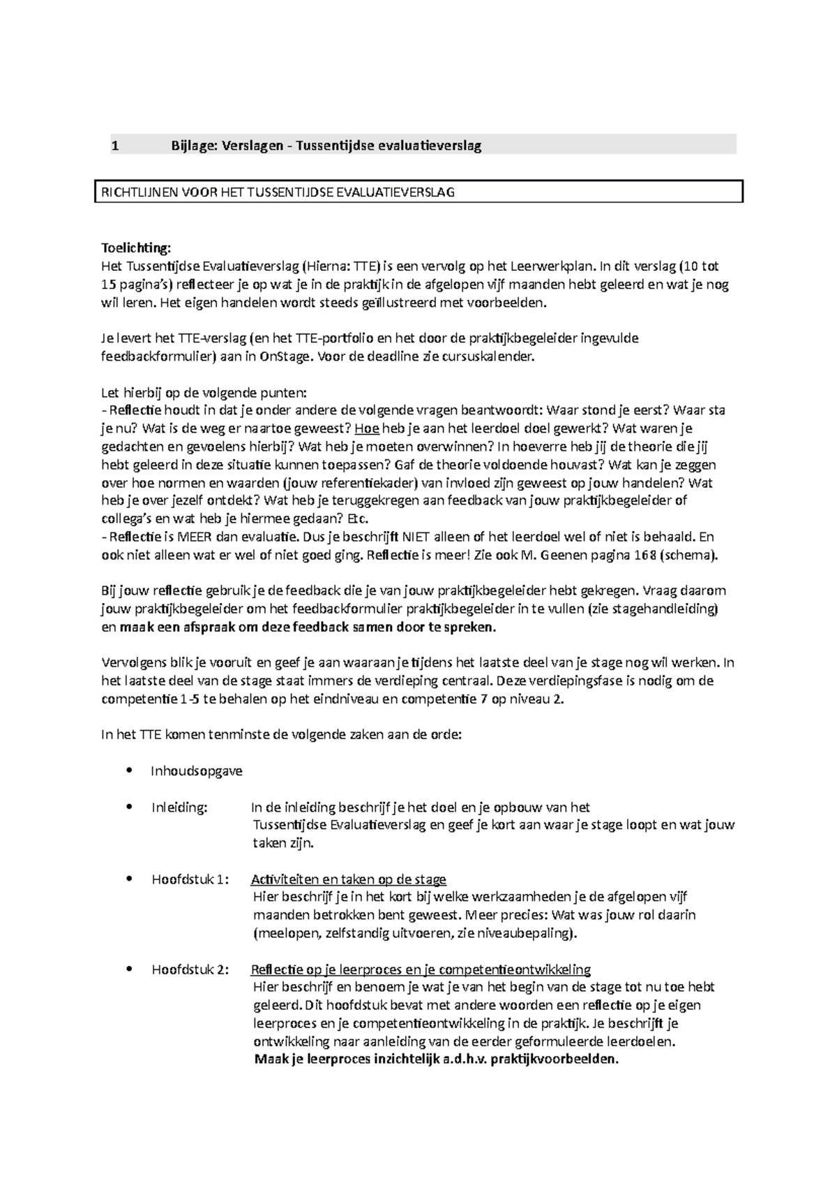 Verslagen - tte-verslag - 1 Bijlage: Verslagen - Tussentijdse ...