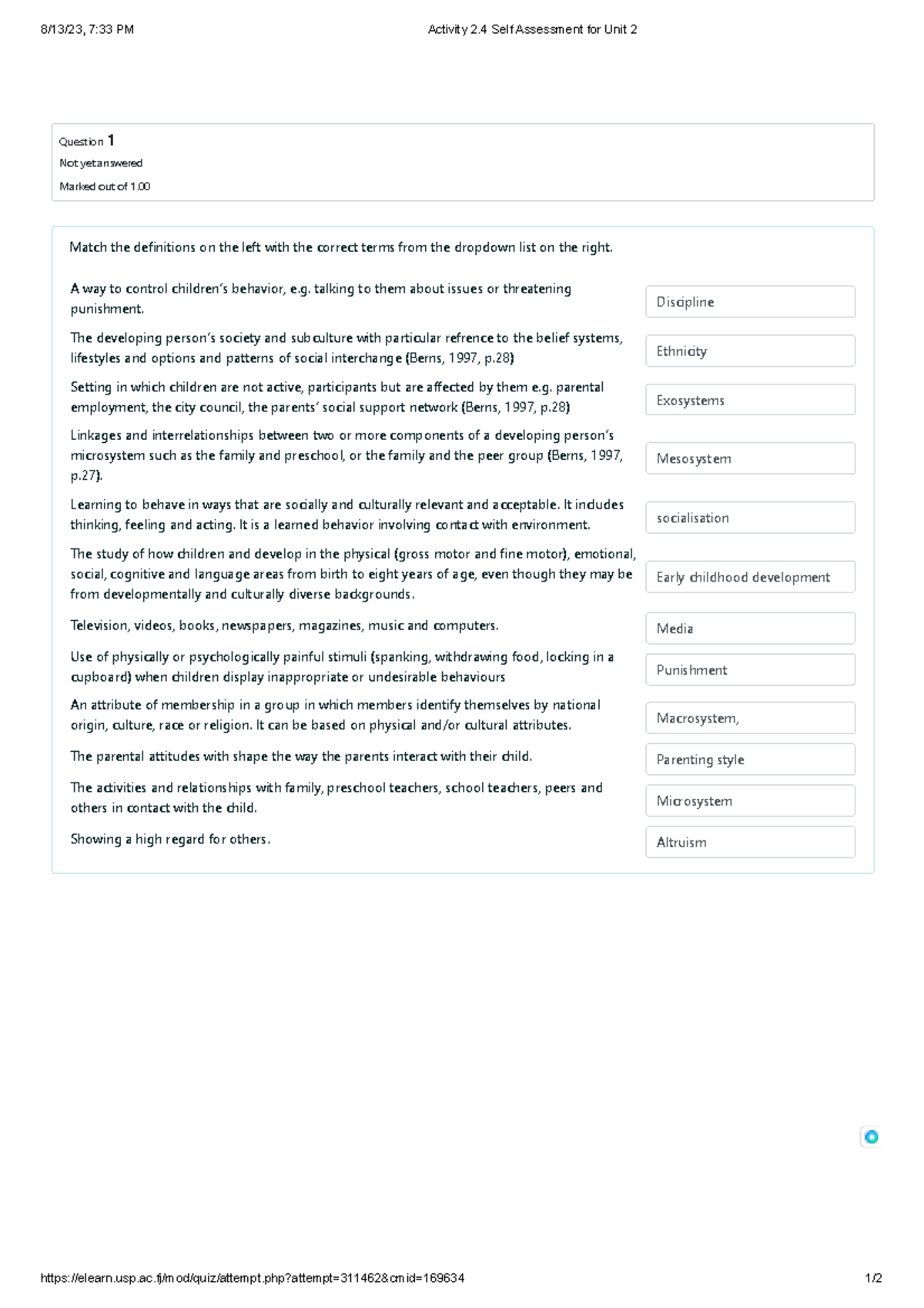 Activity 2.4 Self Assessment for Unit 2 - 8/13/23, 7:33 PM Activity 2 ...