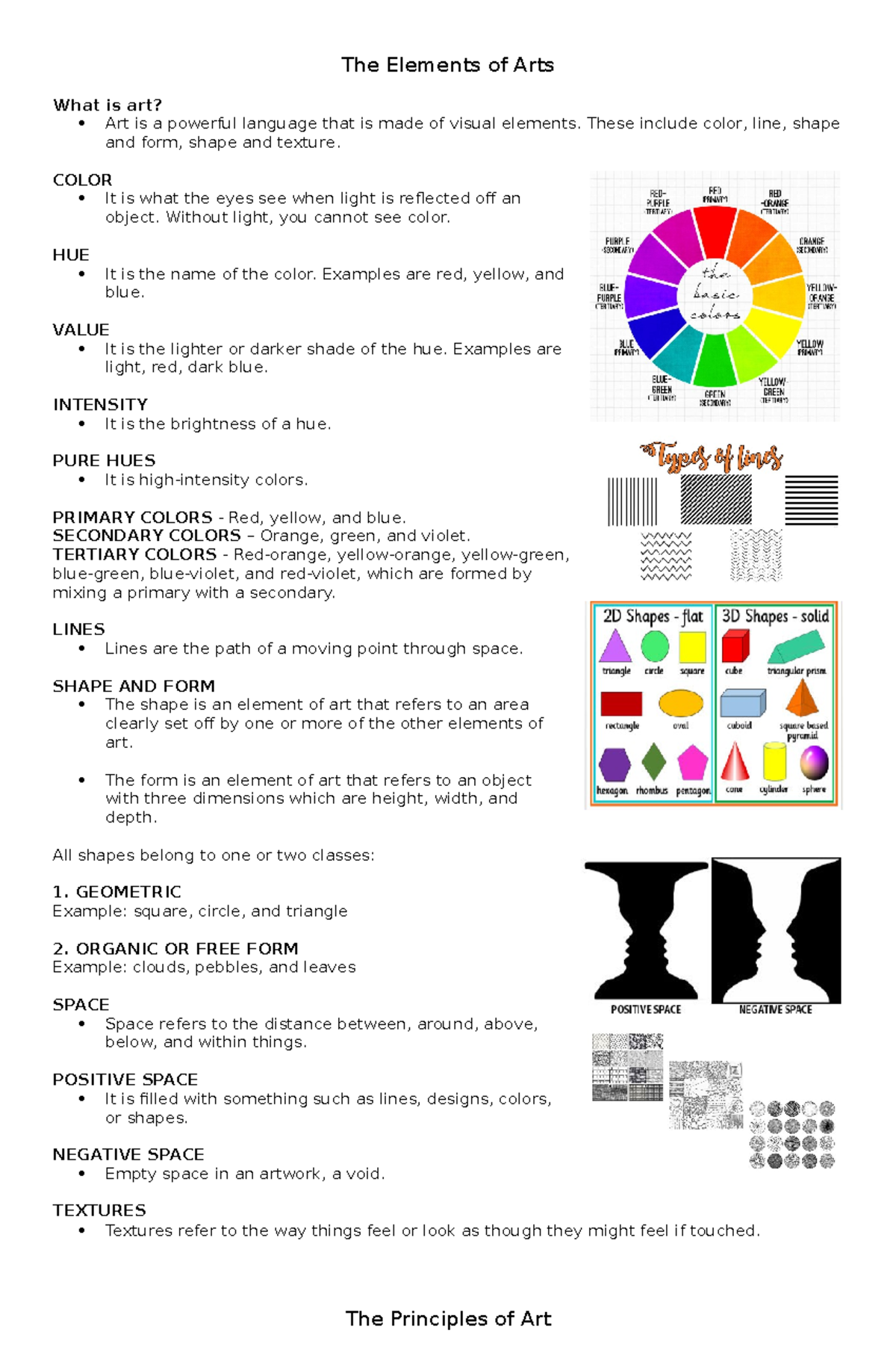 The Elements of Arts - Handouts - The Elements of Arts What is art? Art ...